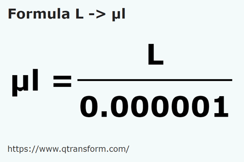 Liters to Microliters - L to µl convert L to µl Liters to Microliters - L to µl convert L to µl